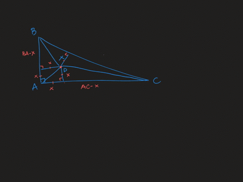 SOLVED:CRITICAL THINKING point D is the in center of ΔABC Write an ...