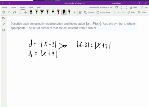 SOLVED:Describe each set using interval notation and the notation {x: P(x)} . Use the symbol ∪ ...