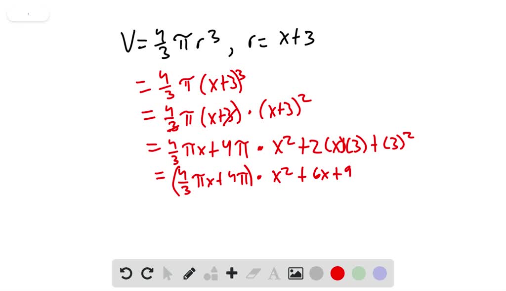 SOLVED The Formula V 4 3 r 3 Gives The Volume Of A Sphere With