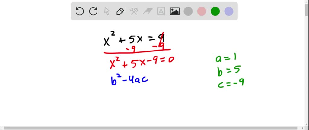 SOLVED:For each equation, determine what type of number the solutions ...
