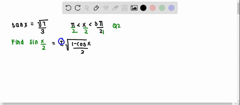 SOLVED:Use a half-number identity to find an expr…