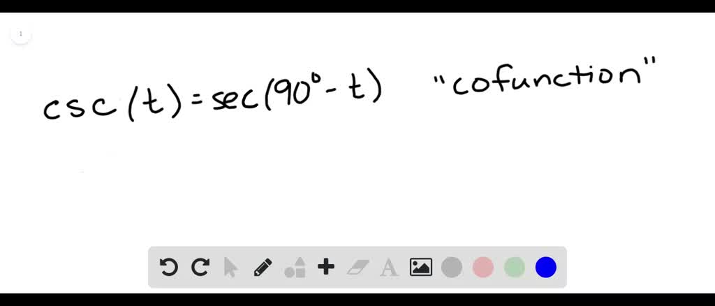 For the following exercises, use cofunctions of complementary angles ...