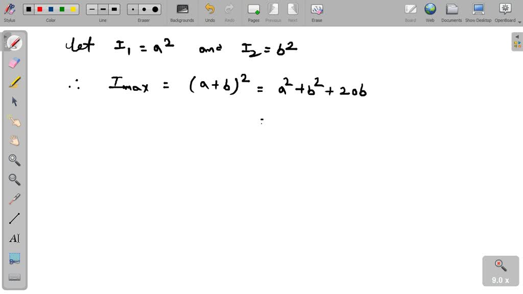 SOLVED:Two coherent sources of intensities I1 and I2 produce an ...