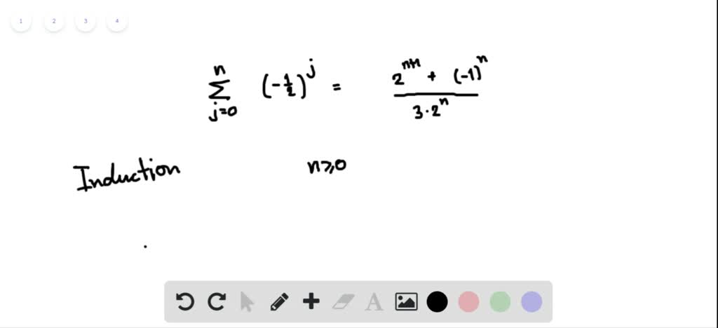 SOLVED:Use mathematical induction in Exercises 3-17 to prove summation ... SOLVED:Use mathematical induction in Exercises 3-17 to prove summation ...
