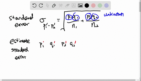 SOLVED:Calculate the estimate for the standard error of the difference ...