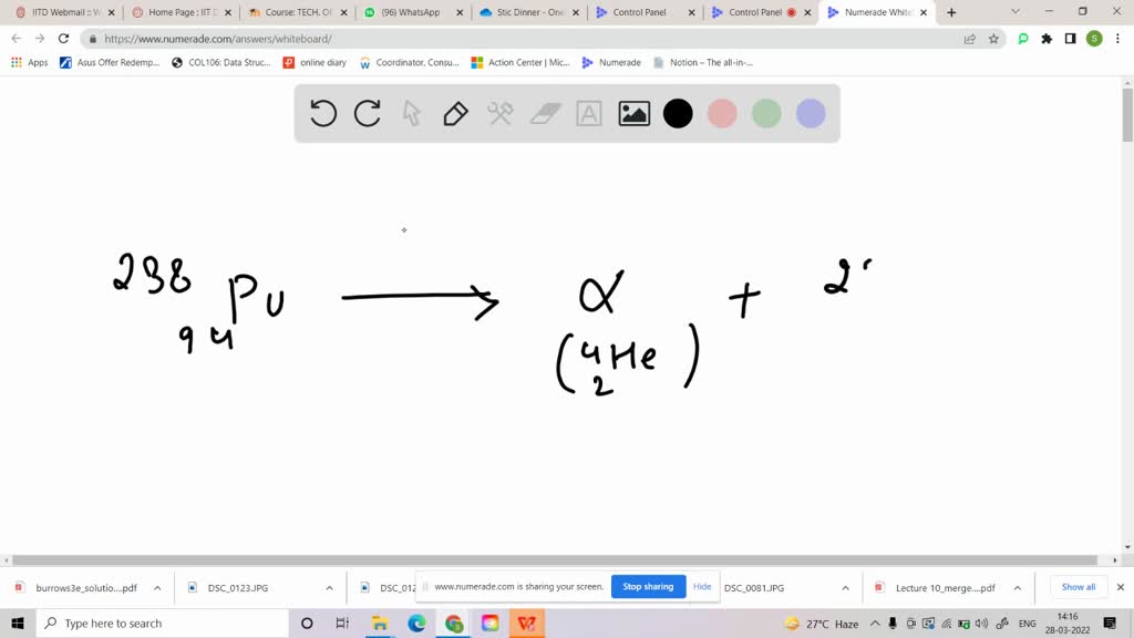 SOLVED:Plutonium- 238 is an αemitter used to power batteries for heart ...