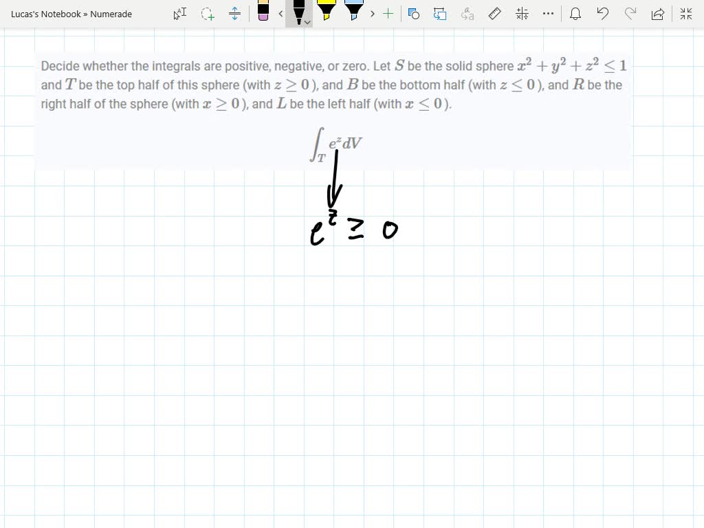 SOLVED:Decide whether the integrals are positive, negative, or zero ...