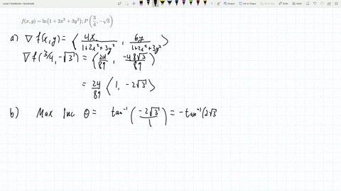 SOLVED:A function f and a point P are given. Let θcorrespond to the direction of the directional ...