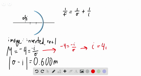 SOLVED: (a) A concave spherical mirror forms an inverted image 4.00 times larger than the object ...