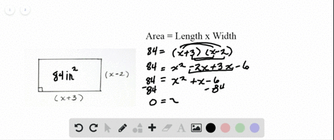 SOLVED:Use the information given to find the dimensions of each figure. The area of the ...