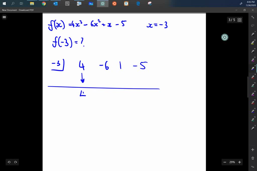 SOLVED Given F x 3 X 4 6 X 3 2 X 4 Use The