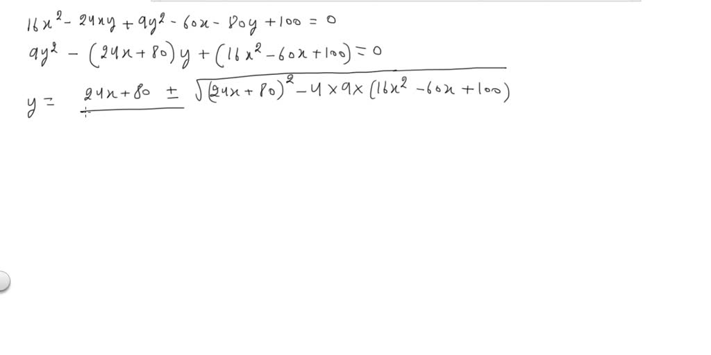 SOLVED:Write each equation as a quadratic equation in y and then use ... SOLVED:Write each equation as a quadratic equation in y and then use ...