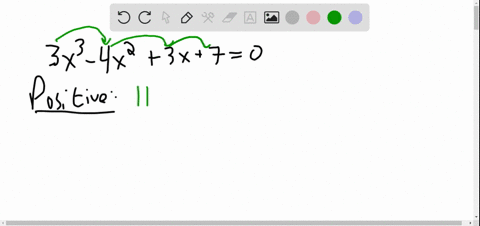 SOLVED:Use Descartes' rule of signs to determine the number of possible ...