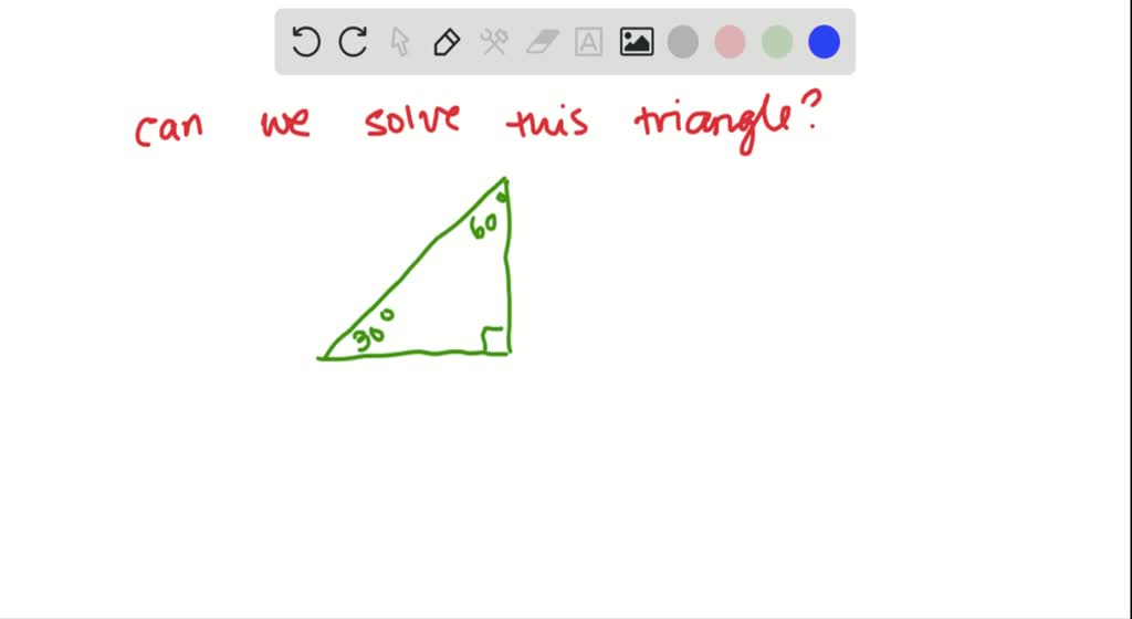 SOLVED:True or False In a right triangle, if we know the two acute ...