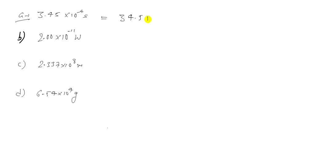 SOLVED Write The Following With Prefixes And Not Using Scientific
