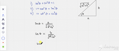 SOLVED:Explain how to use the figure to derive the Pythagorean identities sin^2 θ+cos^2 θ=1 1 ...