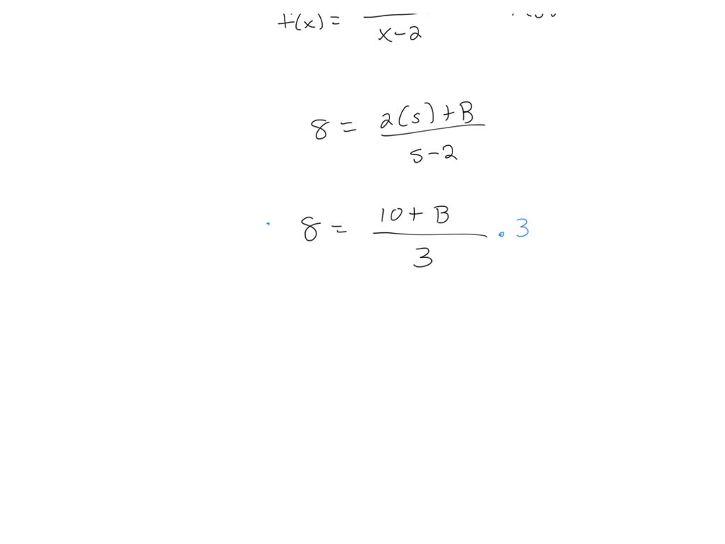 SOLVED If F x 2 X B x 3 And F 5 8 What Is The Value Of B