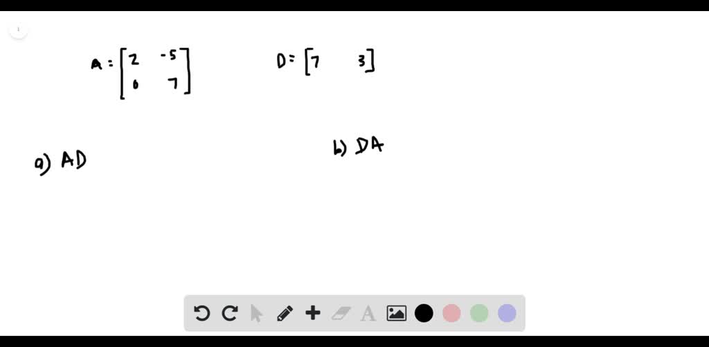 SOLVED:Matrix Operations The matrices A, B, C, D, E, F, G and H are defined as follows. A=[ 2 -5 ...