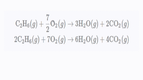 SOLVED:There are two ways to write the equation for the combustion of ...