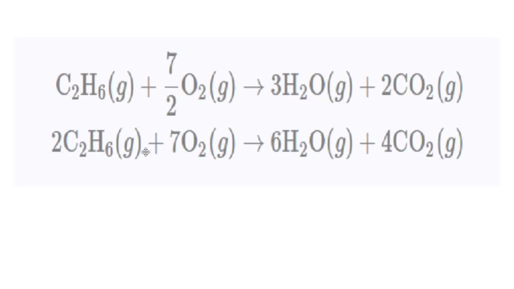 SOLVED:There are two ways to write the equation for the combustion of ...