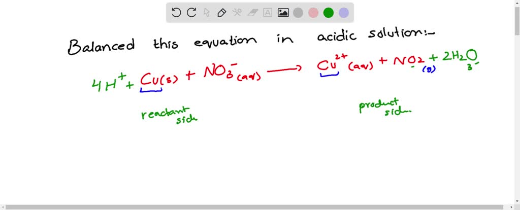 SOLVED:Balance this redox reaction (in acidic solution). Cu(s)+NO3^-(aq ...