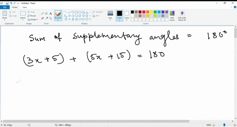 SOLVED:Two angles whose sum is 180^∘ are supplementary angles. Find the measures of the ...
