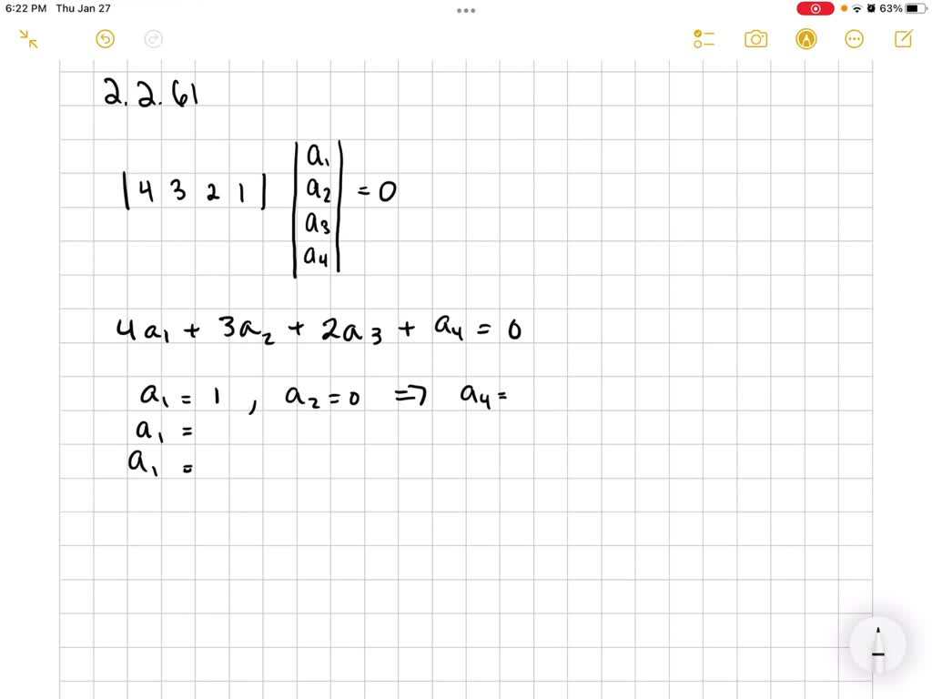 12 Construct A Matrix Whose Nullspace Consists Of All Combinations Of 2 2 1 0 And 3 1 0 1