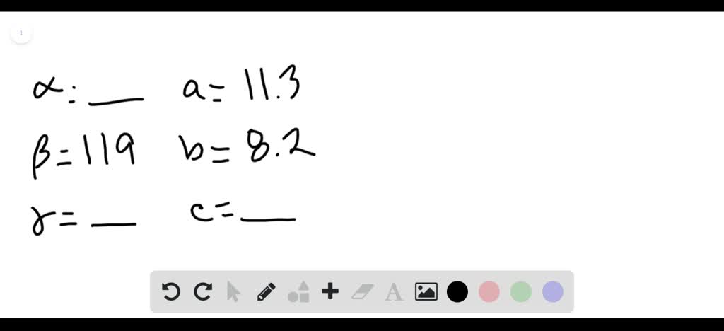 SOLVED:For the following exercises, assume ? is opposite side a, ? is opposite side b, and ? is ...