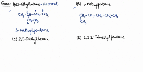 what is the correct iupac name a 3 isopropylhexane b 3 1 ...