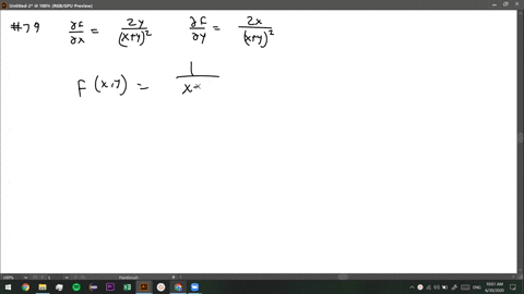 SOLVED:Find a function z=f(x, y) whose partial derivatives are as given, or explain why this is ...