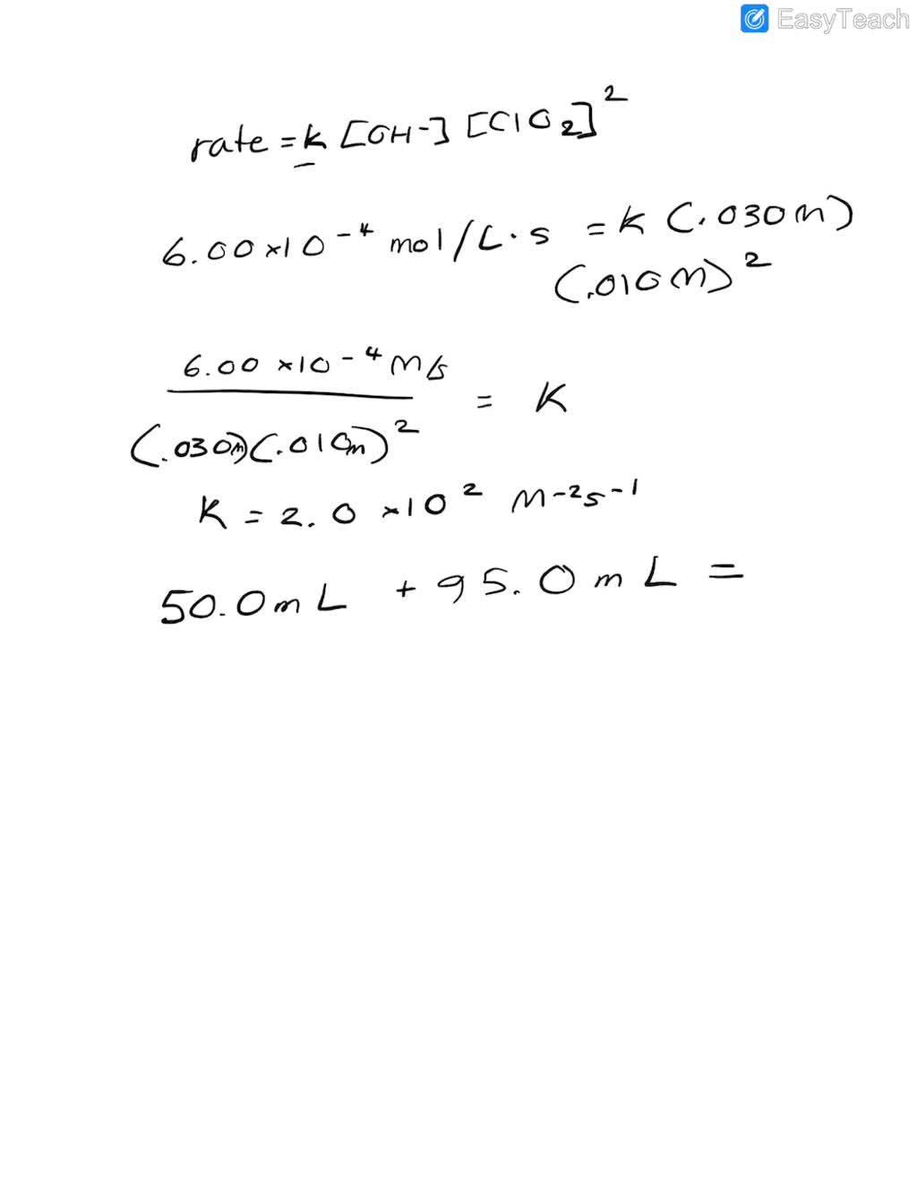 SOLVED When A Base Is Added To An Aqueous Solution Of Chlorine Dioxide
