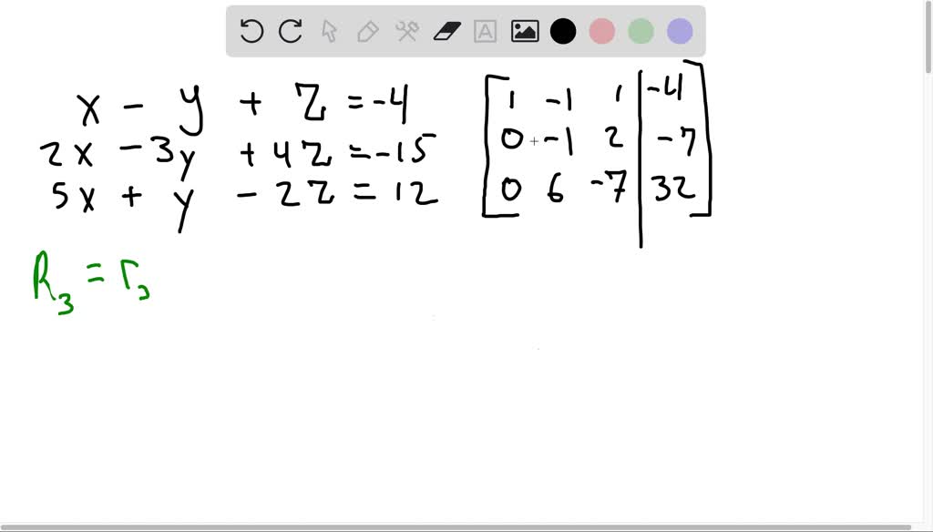 SOLVED Solve Each System Of Equations Using Matrices row Operations