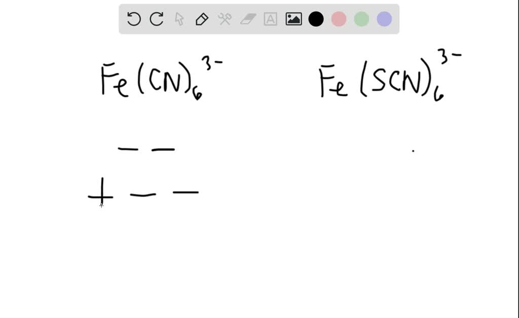 SOLVED:The complex ion Fe(CN)6^3- is paramagnetic with one unpaired ...
