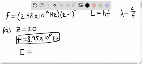 SOLVED: Calculate the frequency, energy (in keV), and wavelength of the ...