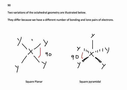 SOLVED:Two variations of the octahedral geometry are illustrated below ...