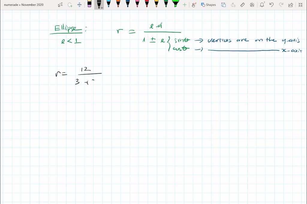 SOLVED:Graphs of Polar Equations of Conics Match the polar equations ... SOLVED:Graphs of Polar Equations of Conics Match the polar equations ...