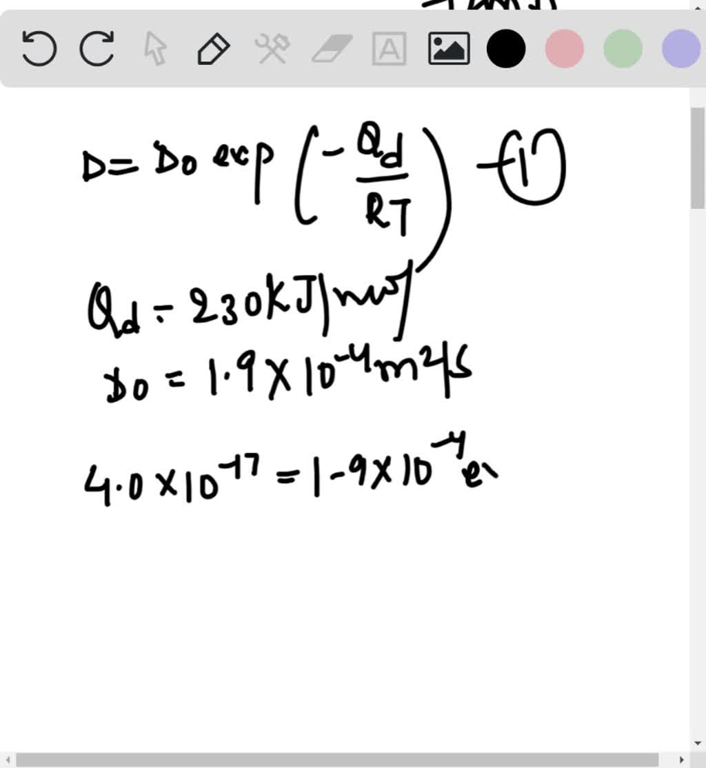 SOLVED:At what temperature will the diffusion coefficient for the ...