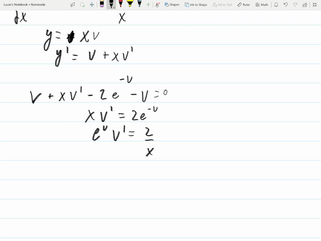 SOLVED The Equation frac mathrm d Y mathrm d X x 2 2 Y Is
