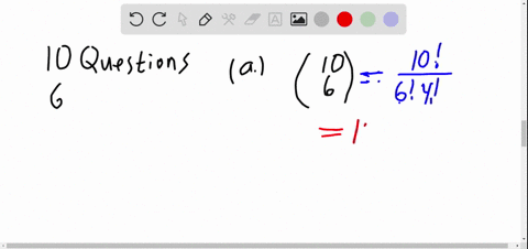 SOLVED: In how many ways can 6 questions be selected out of 10 ? | Numerade