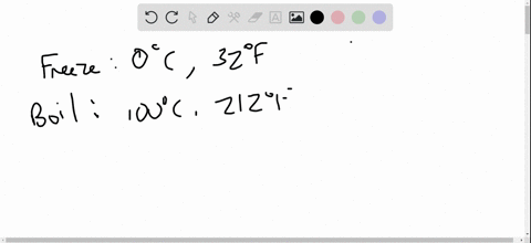 Temperature Conversion Write a linear equation that expresses the ...