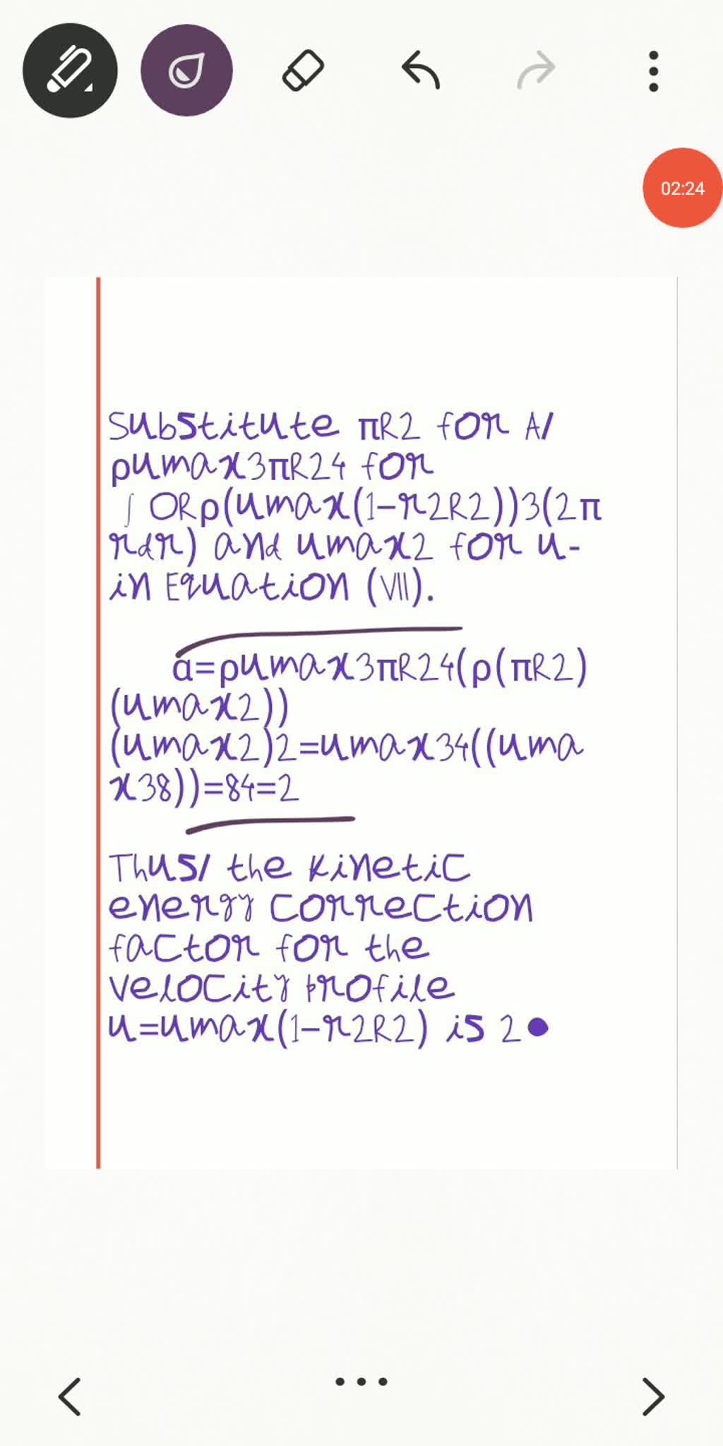 SOLVED:Estimate the kinetic energy correction factor, α, for pipe flow ...