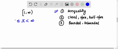 SOLVED:Convert to inequality notation. State whether the interval is ...