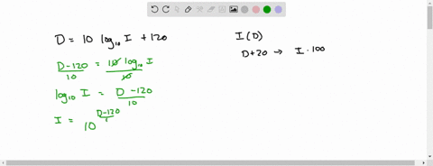 SOLVED:The decibel level for the intensity of a sound is a logarithmic ...