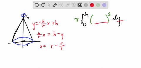 SOLVED:Find, by slicing, a formula for the volume of a cone of height h and base radius r.