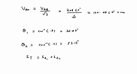 SOLVED:A balanced three-phase source serves two loads: Load 1: 36 kVA at 0.8 pf lagging Load 2: ...