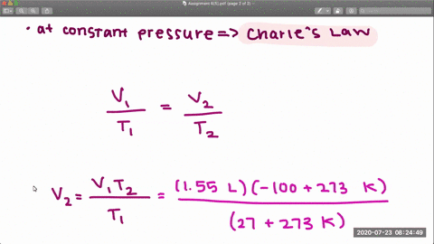⏩SOLVED:A 120-mL sample of nitrogen is collected at 900 mm Hg and ...