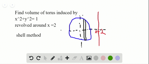 SOLVED: Volume of a Torus A torus is formed by revolving the region ...