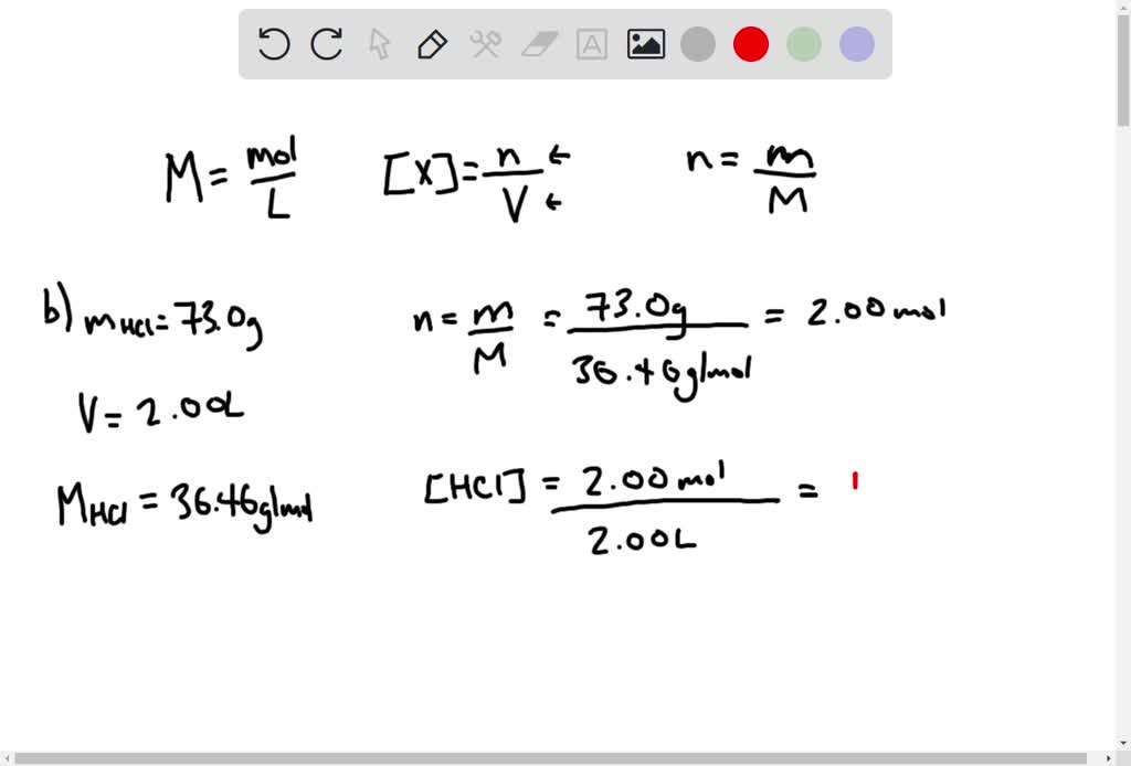 ⏩SOLVED:Calculate the molarity of each of the following: a. 0.500… | Numerade
