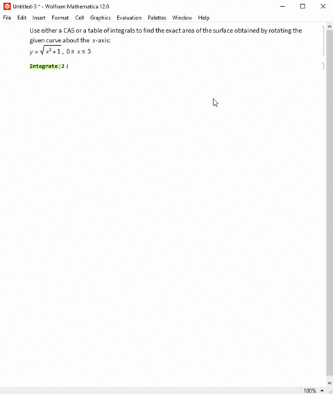 Use either a CAS or a table of integrals to find the exact area of the ...