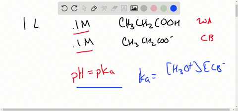⏩SOLVED:Given 1.00 L of a solution that is 0.100 M CH3 CH2 COOH and ...